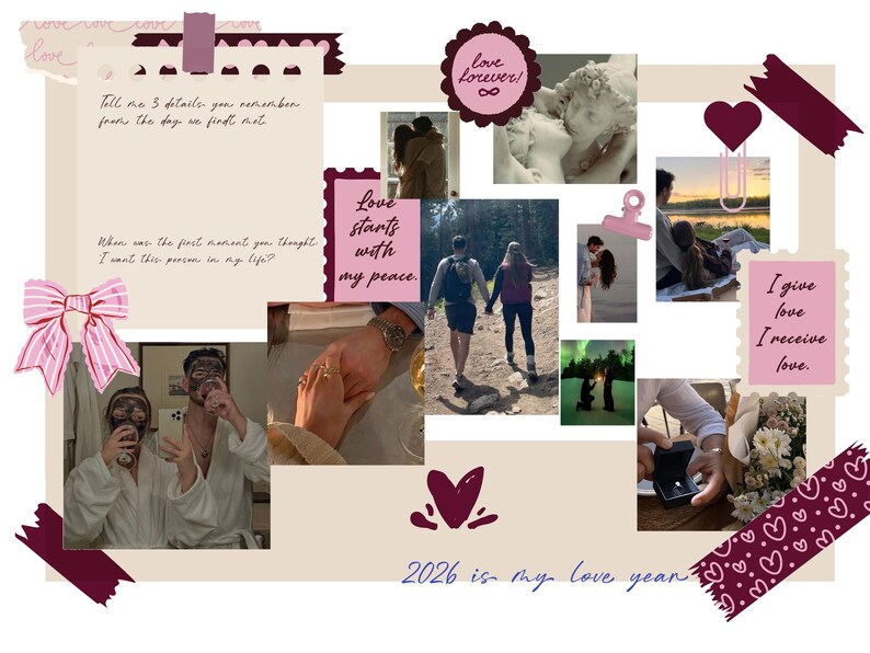 2026 Love Vision Kit Printable | Relationship Manifestation Collage ...