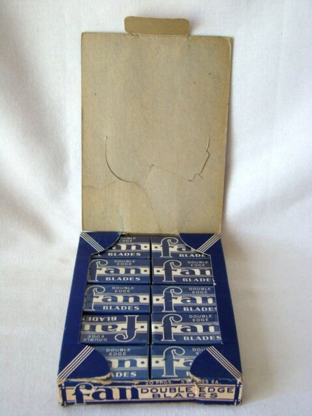 1930s FAN Double Edge Razor Blade Display Box & 20 SWEDISH STEEL ...
