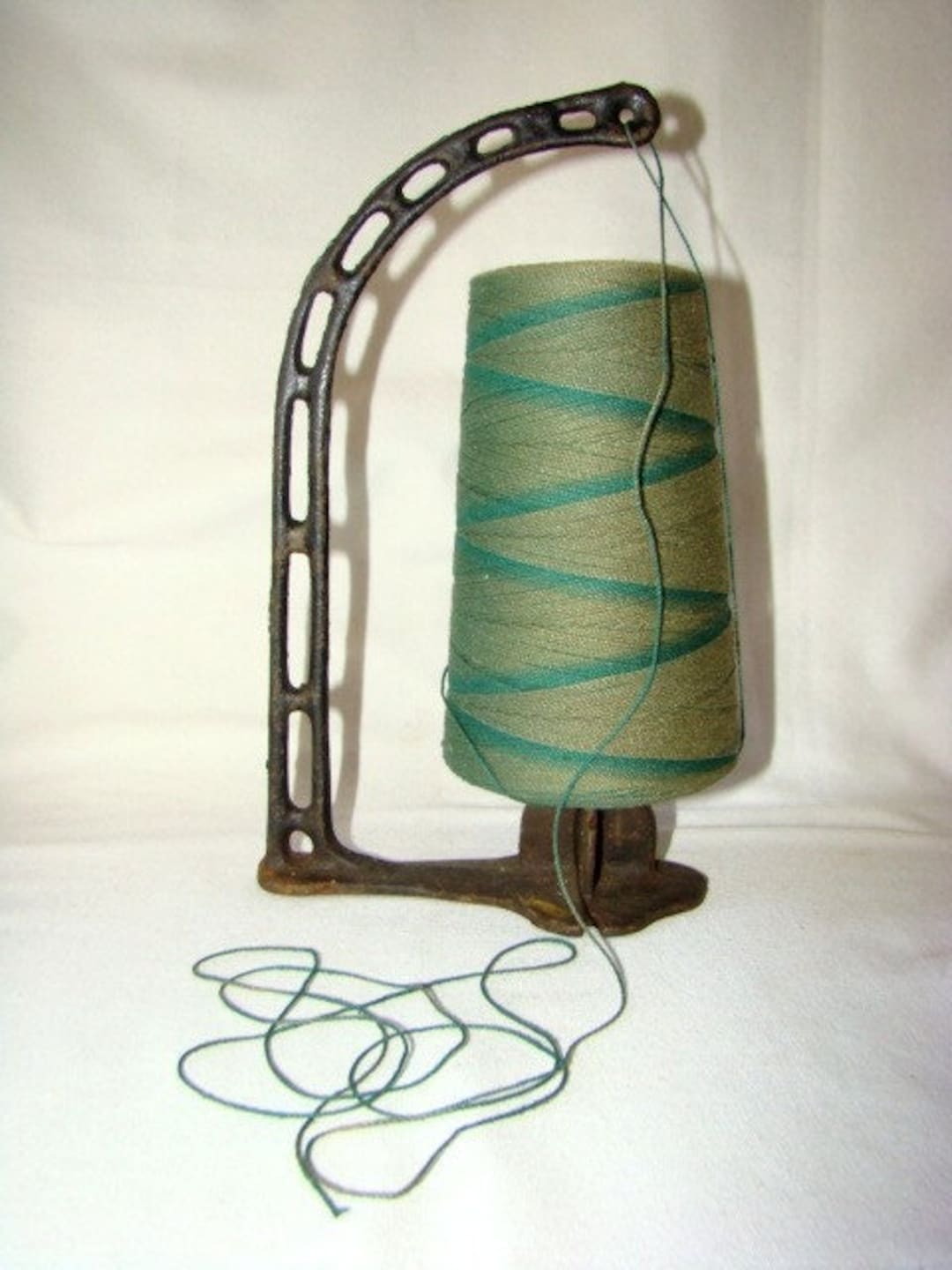 Antique Cast Iron General Store Counter STRING HOLDER & Original String ...