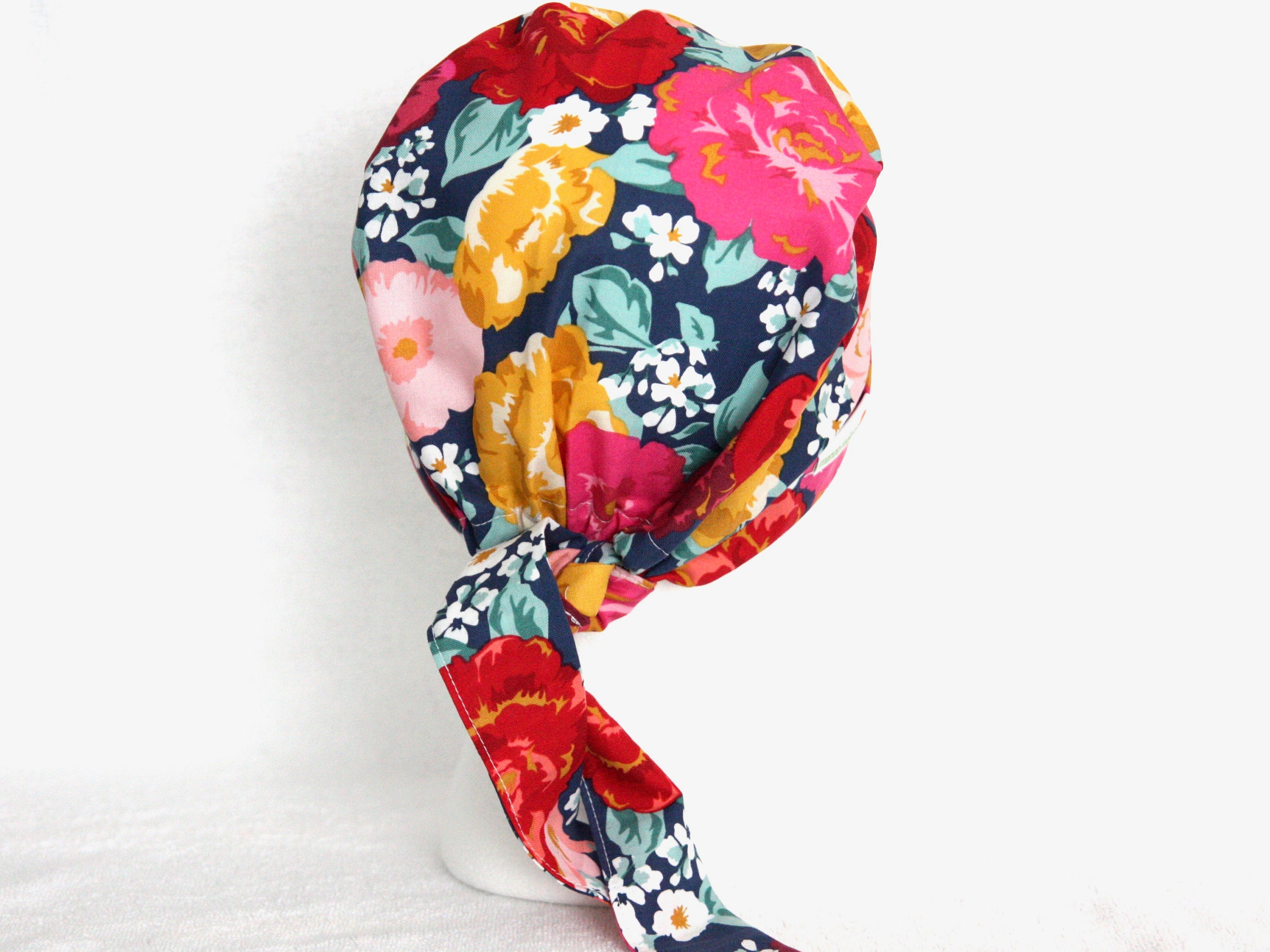 Pixie Scrub Cap, Scrub Cap, Surgical Hat, Tie Back Scrub Hat, Surgical ...