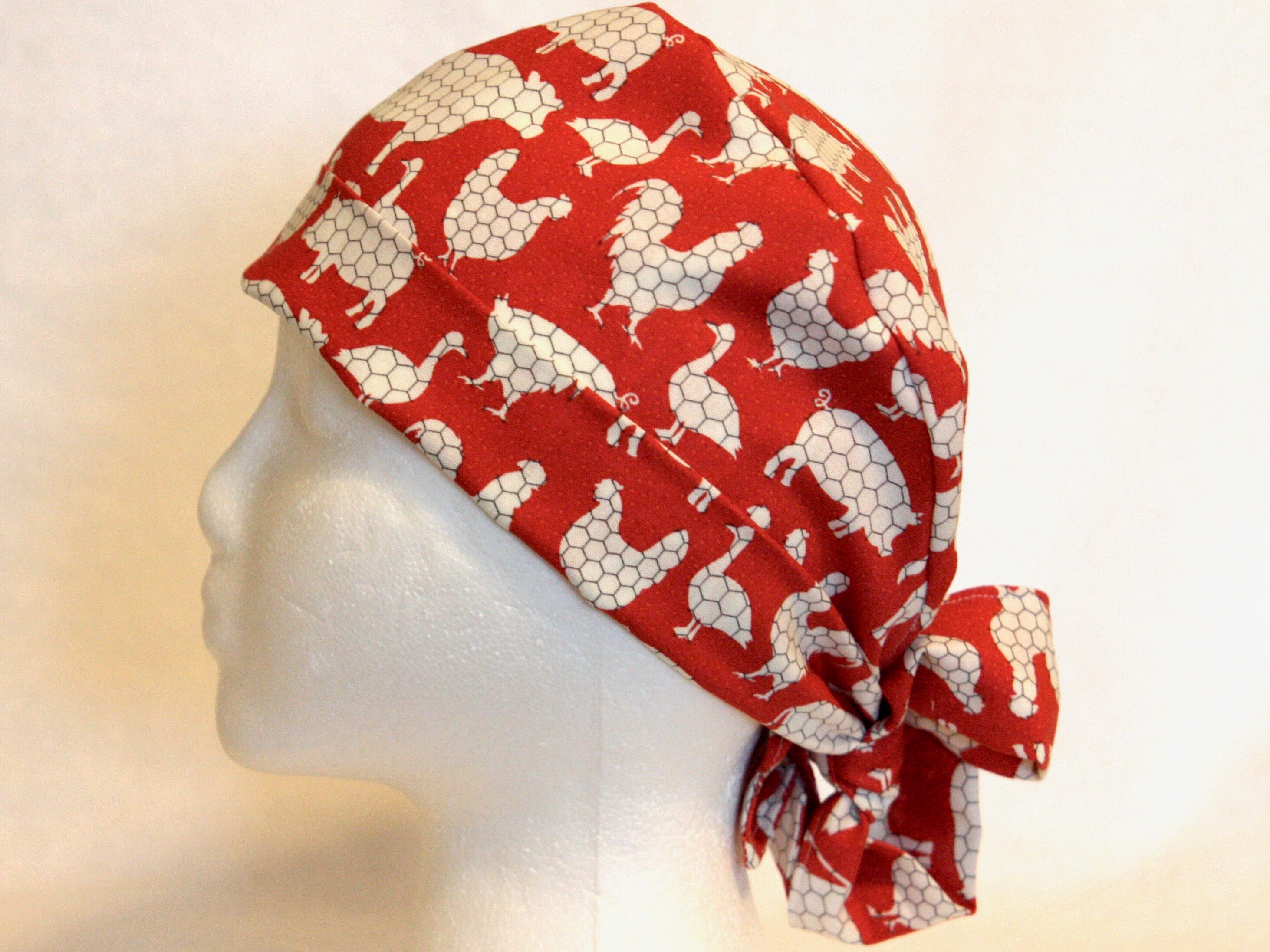 Surgical Scrub Hat, Animal, Vet Cap, Chicken, Cow, Pig, Scrub Hats ...