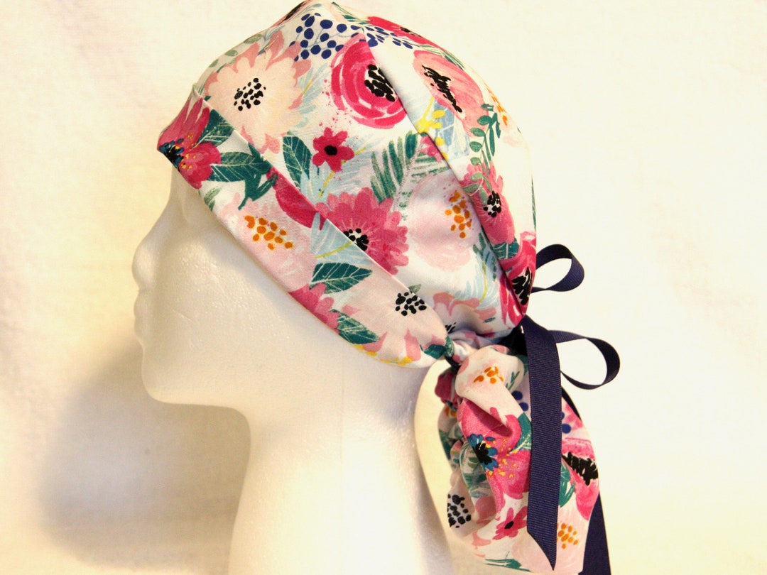 Scrub Cap, Ponytail Scrub Cap, Scrub Ponytail Hat, Surgical Scrub Cap ...