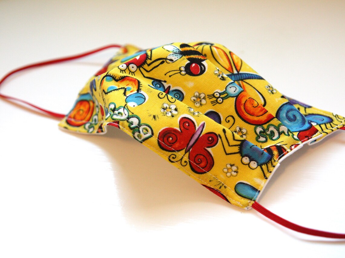 Face Mask With Nose Wire Face Masks Reusable Mask Bugs | Etsy