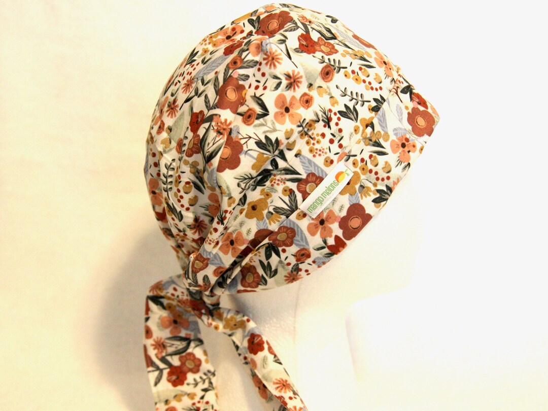 Pixie Scrub Cap, Scrub Cap, Tieback Cap, Tie Back Scrub Hat, Surgical Scrub Cap, Scrub Hats ...