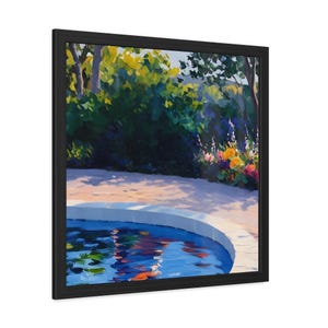 Swimming Pool Scenery, Digital Art, Frame Not Included. - Etsy