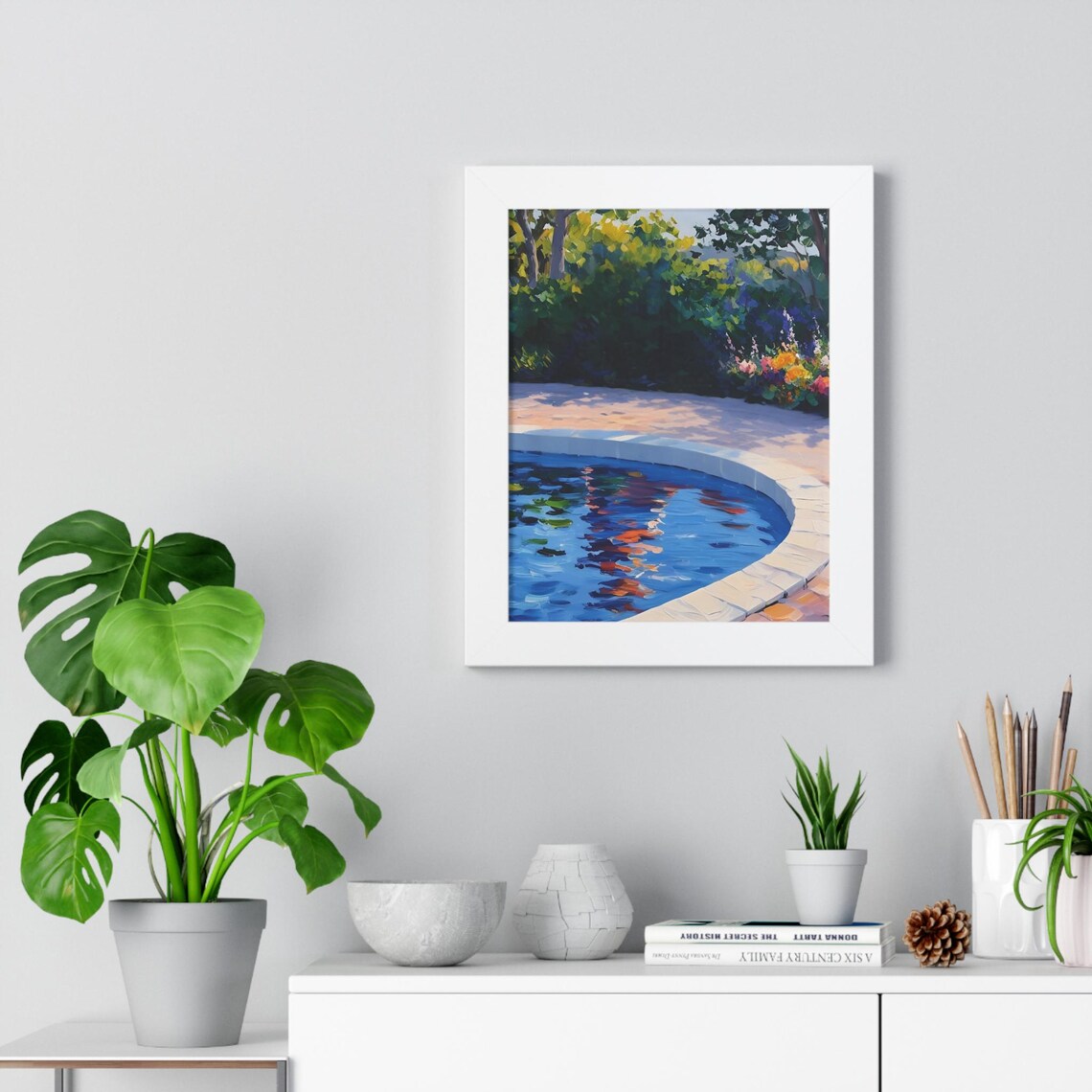 Swimming Pool Scenery, Digital Art, Frame Not Included. - Etsy