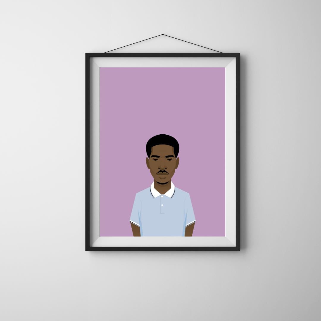 DAMSON IDRIS | Illustration Print Poster | Actor | Wall Art Portrait - Etsy