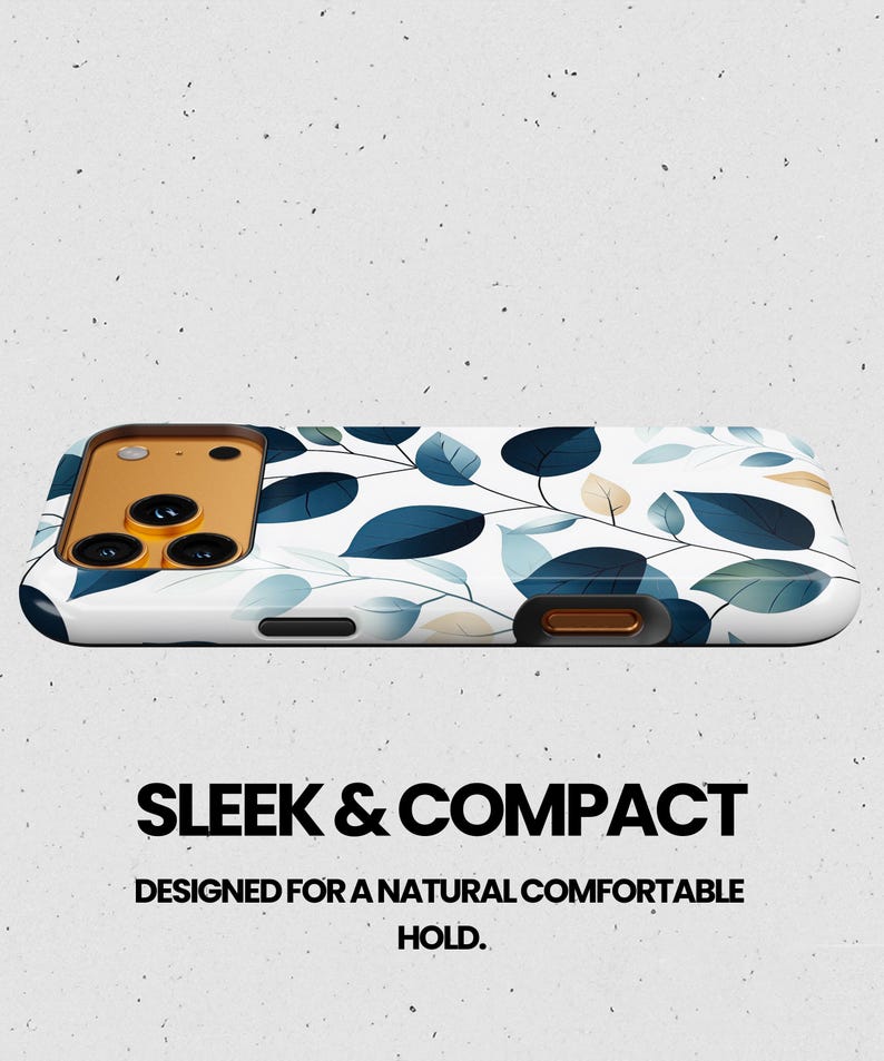 Green Branch Magsafe iPhone Tough Phone Case: Minimal Botanical Leaf ...