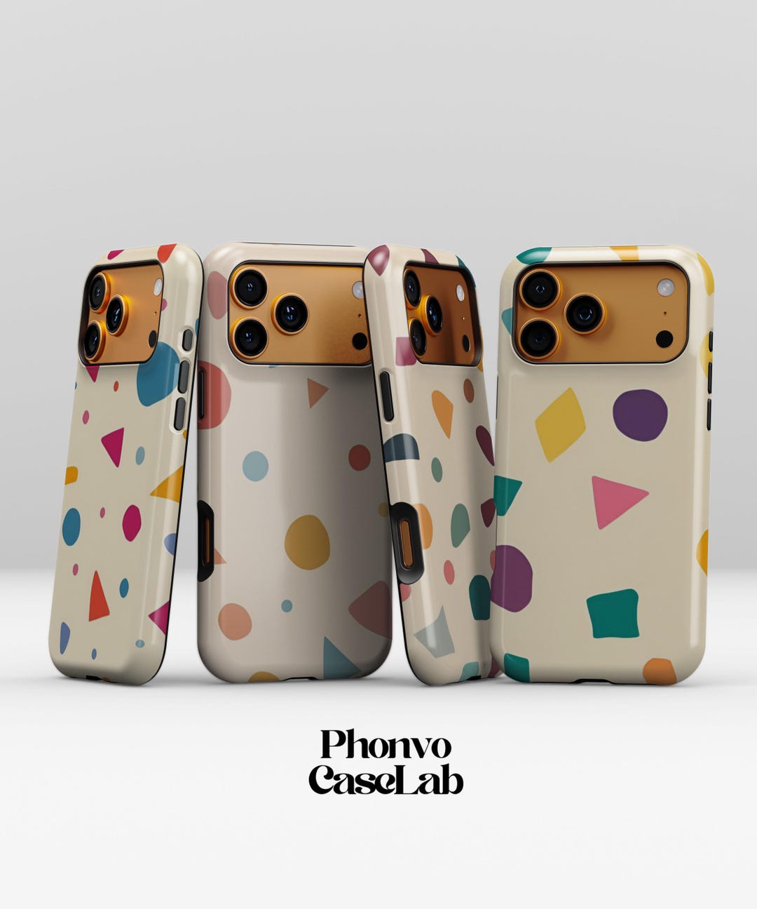 Geometric Shapes Magsafe iPhone Tough Phone Case: Playful Pattern - Etsy