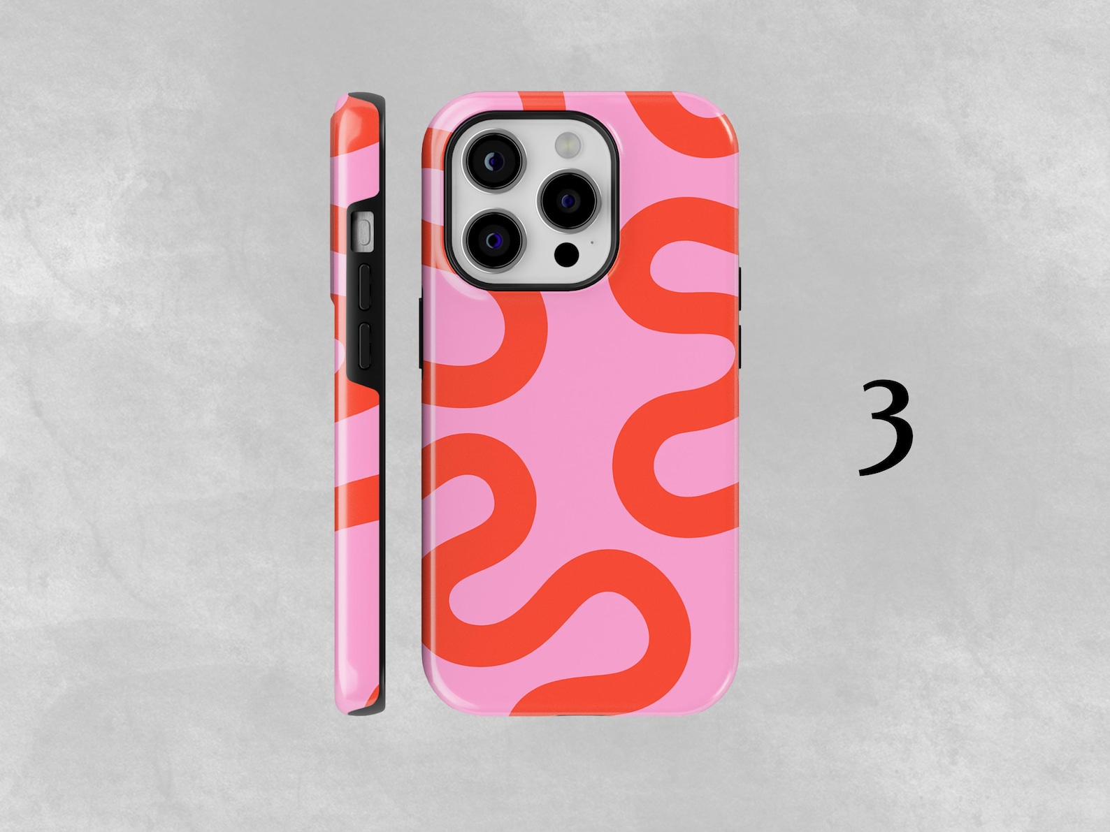 Swirl Abstract Phone Case Wavy Pattern Colorful Cover for iPhone 16 Pro ...