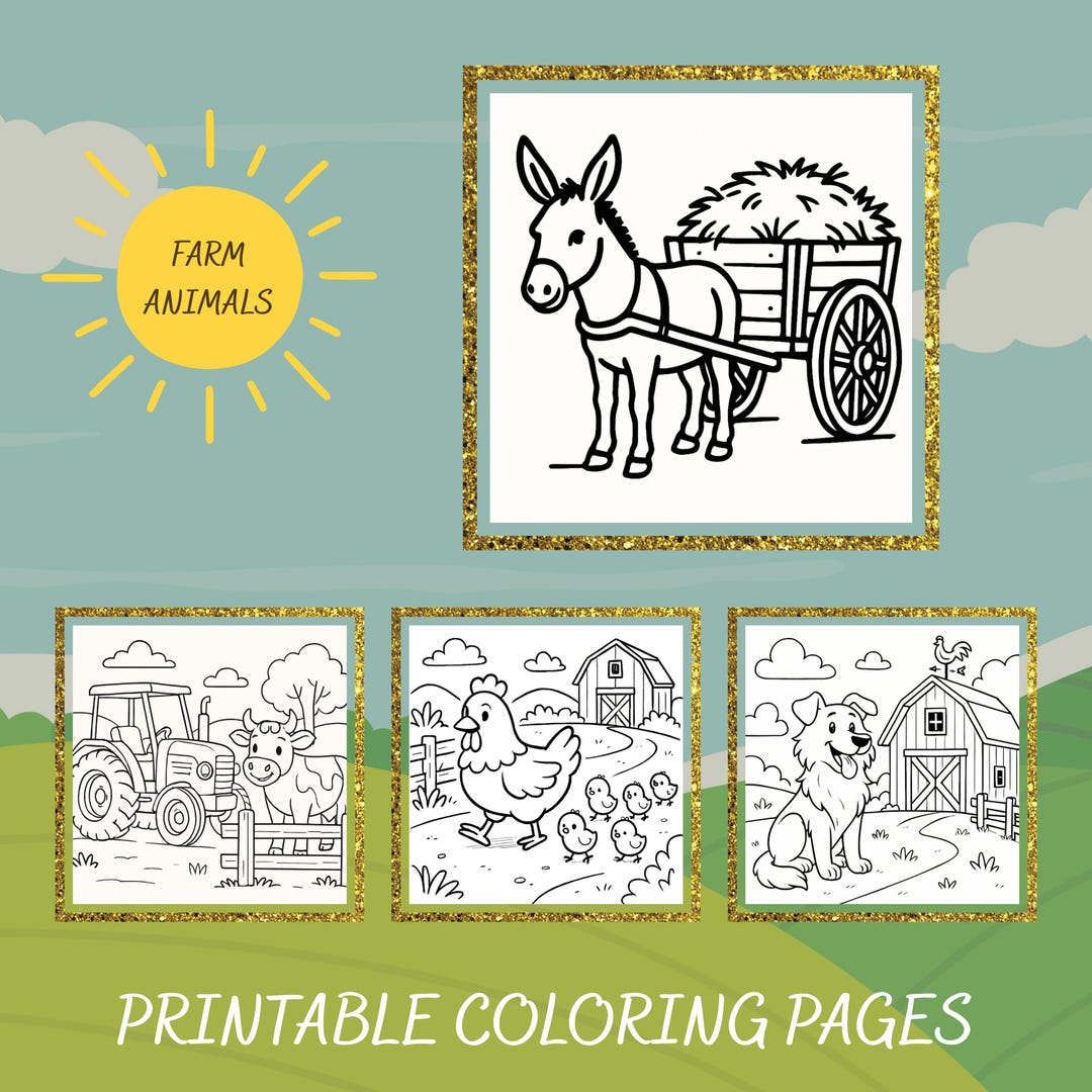 Kids Farm Animals Coloring - Farm Animals Coloring Pages 50 - Toddler ...