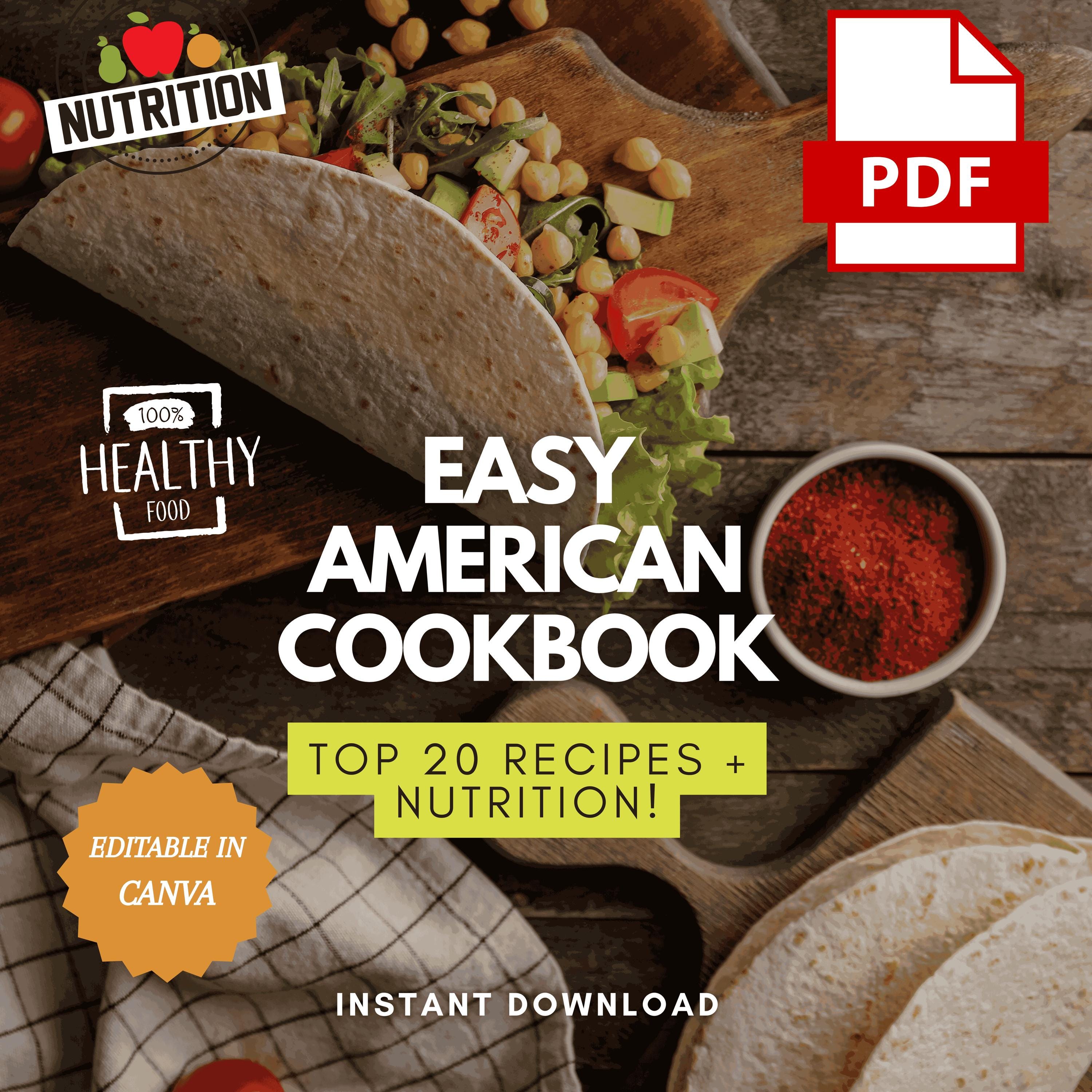Top 20 Quick & Easy American Recipes – Editable Cookbook (PDF + Free ...