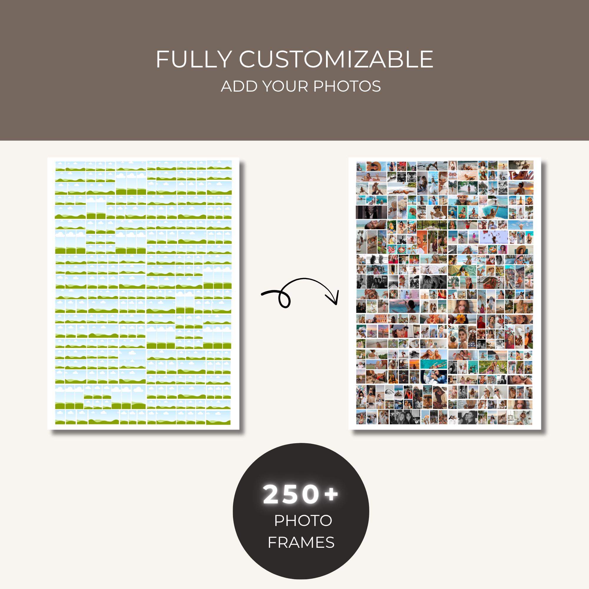 Huge Editable Photo Collage Template, 250+ Photo Collage, Photograph ...