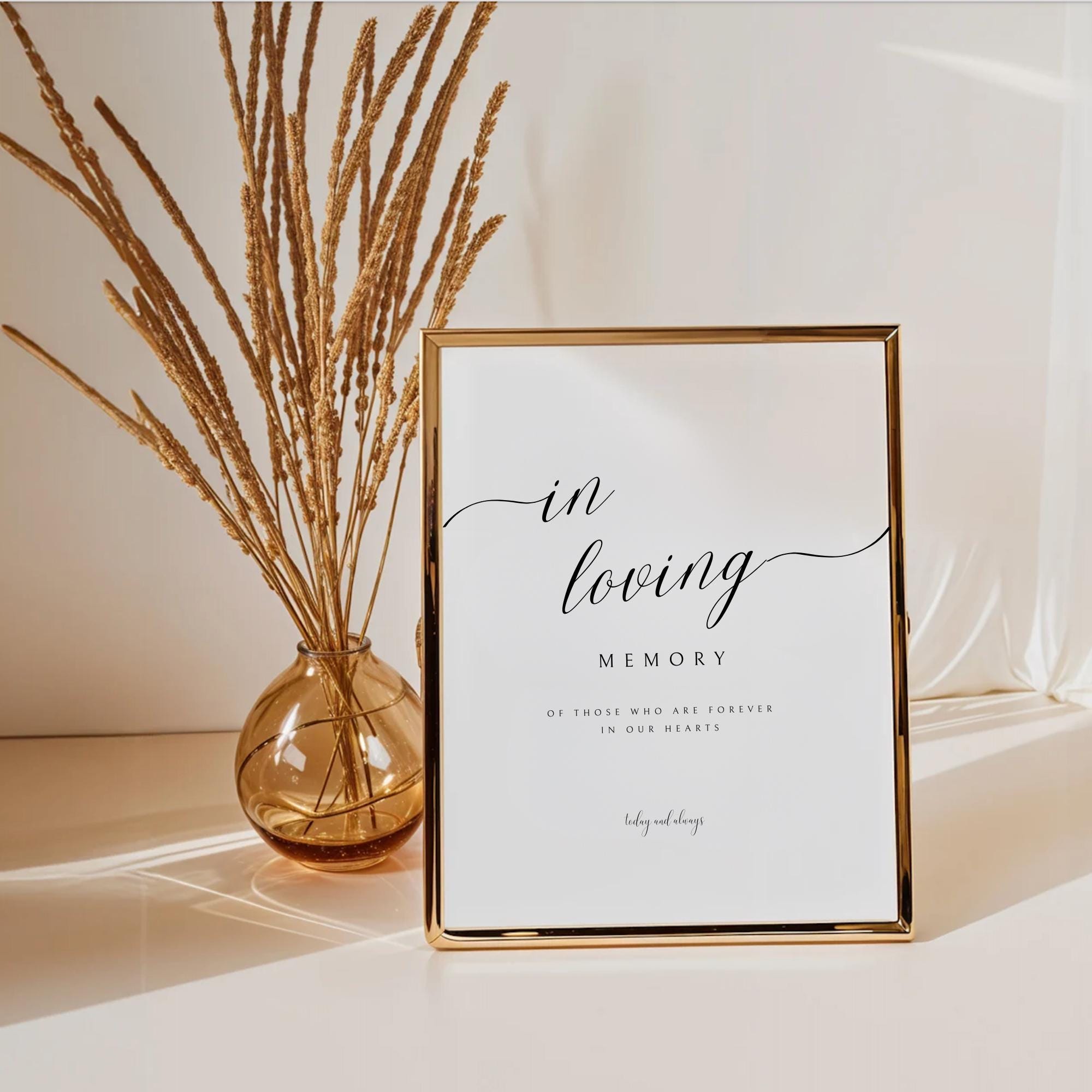 In Loving Memory Wedding Sign, Wedding Sign Grandparents, Memory Sign ...