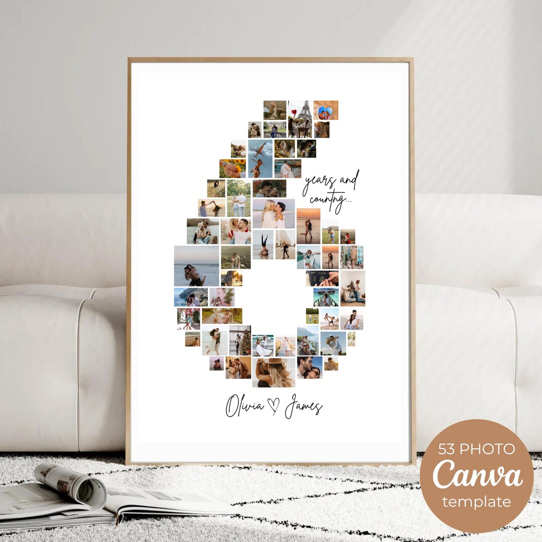 Custom 6th Anniversary Photo Collage Gift (digital Download) - Etsy