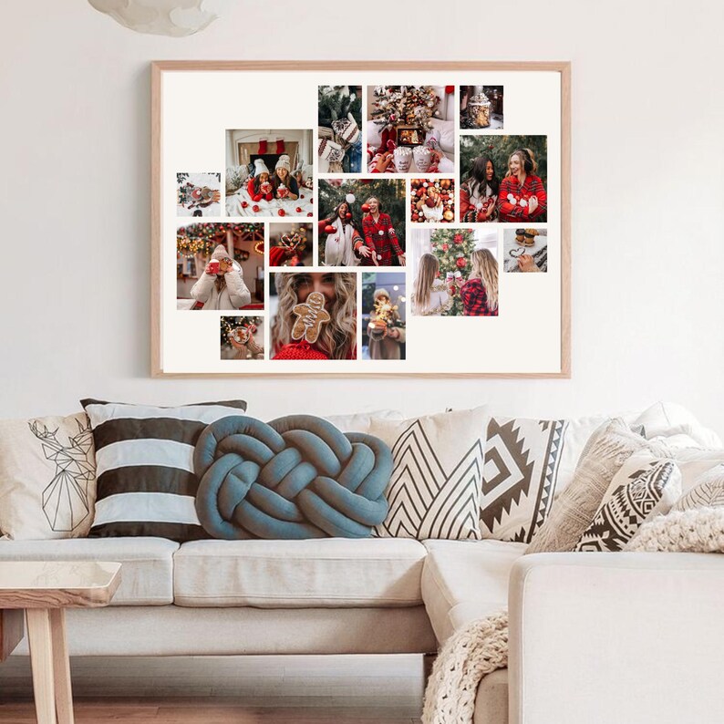 Modern Family Photo Collage Template, Custom Wall Art (canva) - Etsy