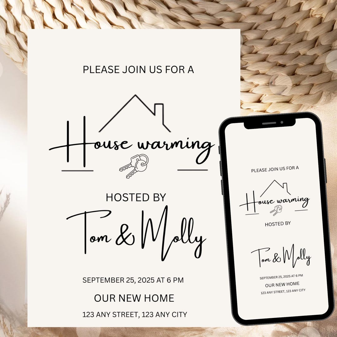 Editable House Warming Invitation, House Warming Party, Modern ...