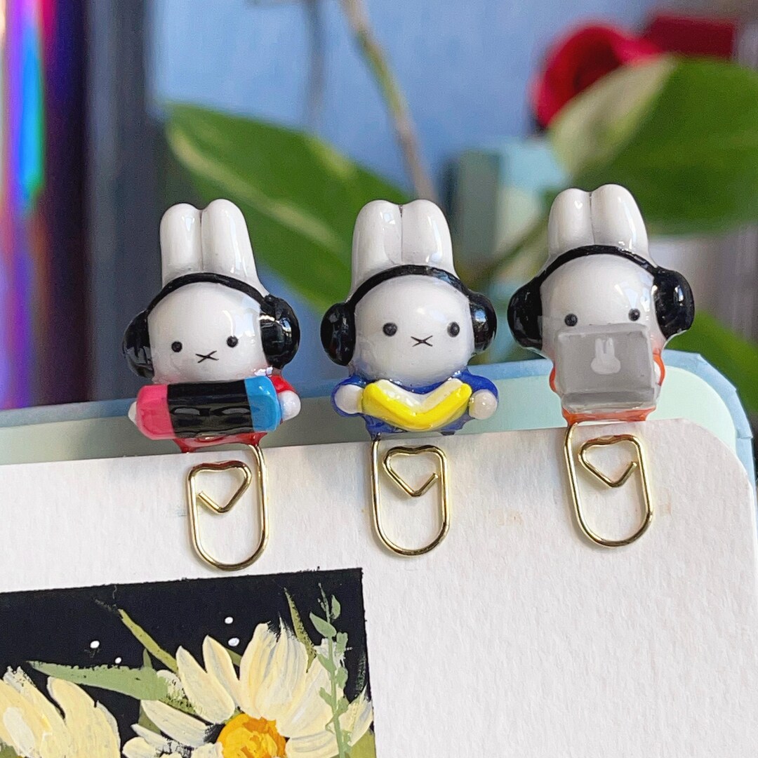 Miffy Clay Bookmark | Mini Handmade Polymer Clay Art | Laptop Miffy ...