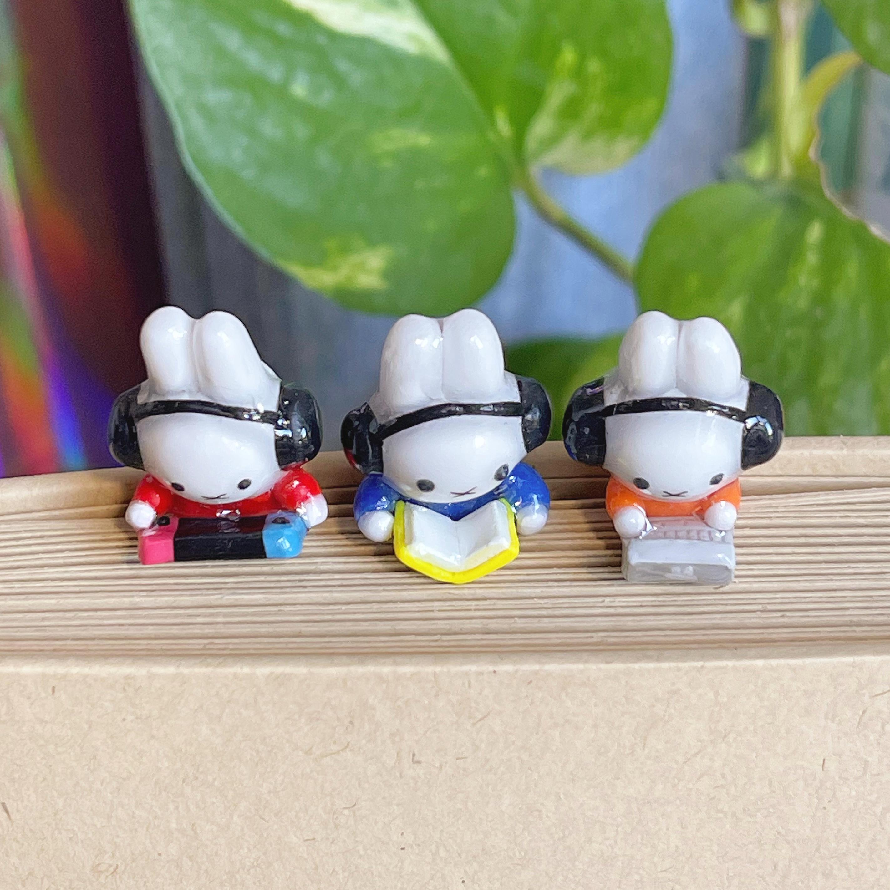 Miffy Clay Bookmark | Mini Handmade Polymer Clay Art | Laptop Miffy ...