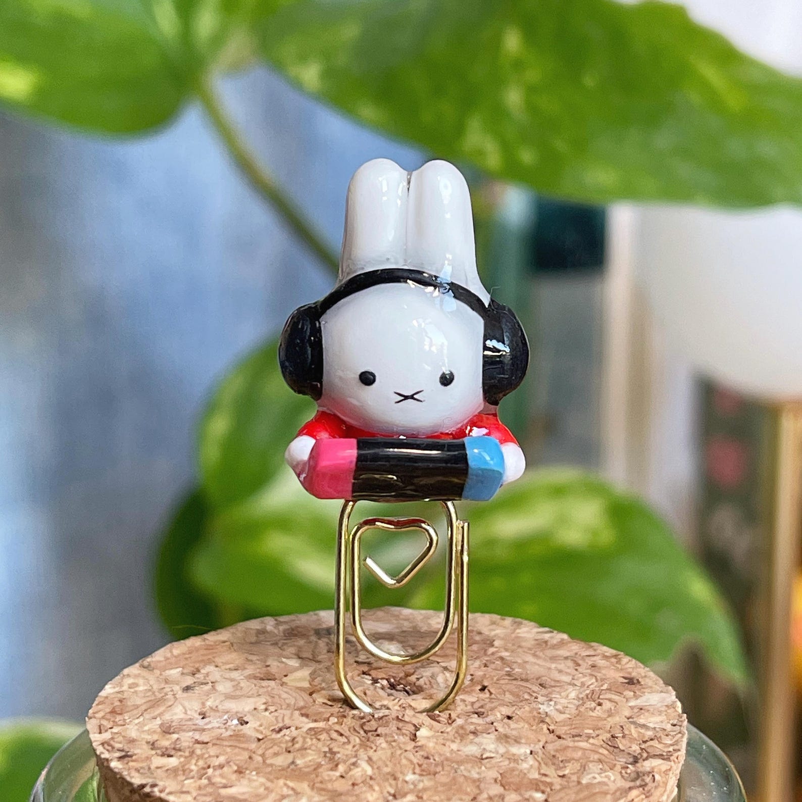 Miffy Clay Bookmark | Mini Handmade Polymer Clay Art | Laptop Miffy ...