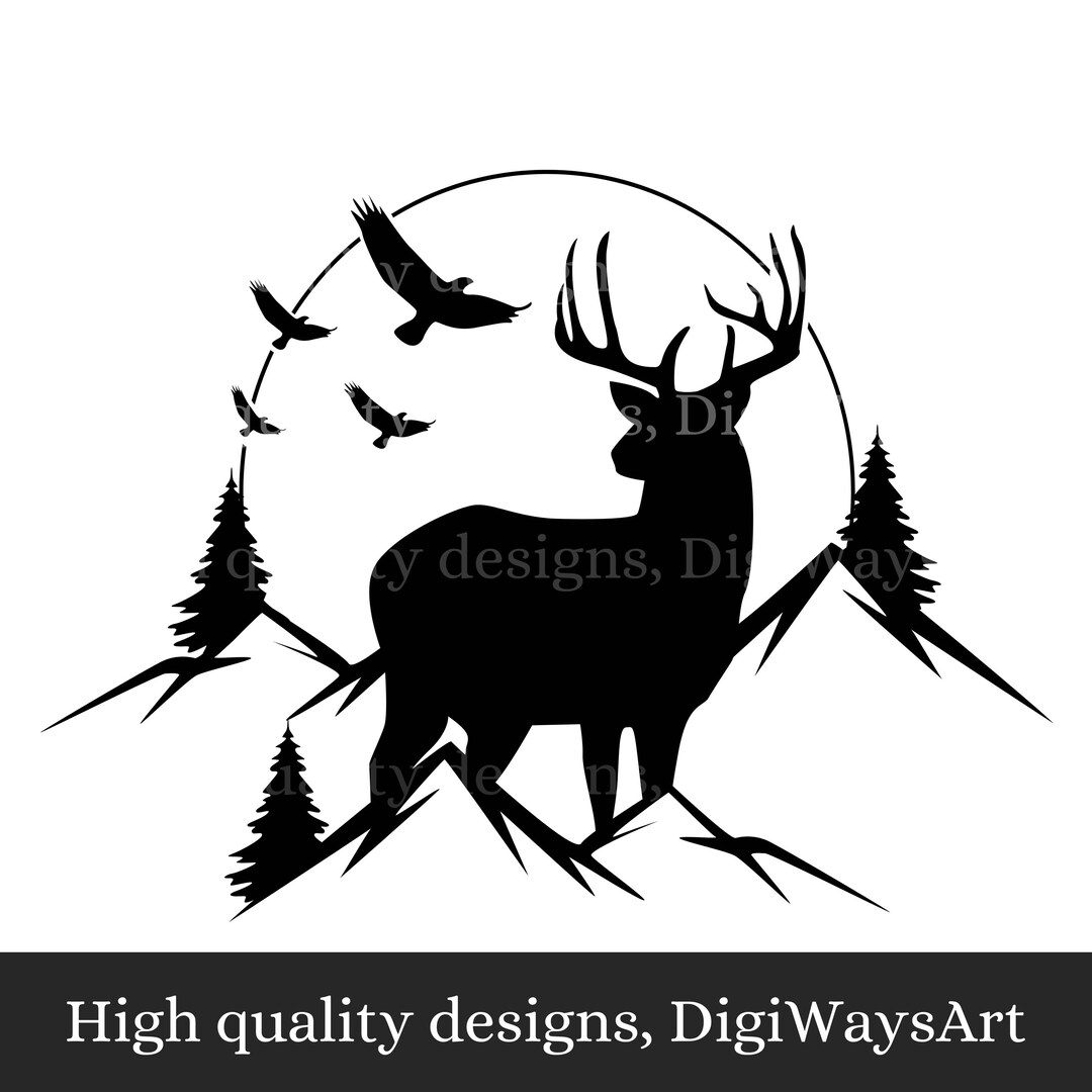 Detailed Deer Head Svg, Whitetail Deer SVG, Big Buck Digital Download ...
