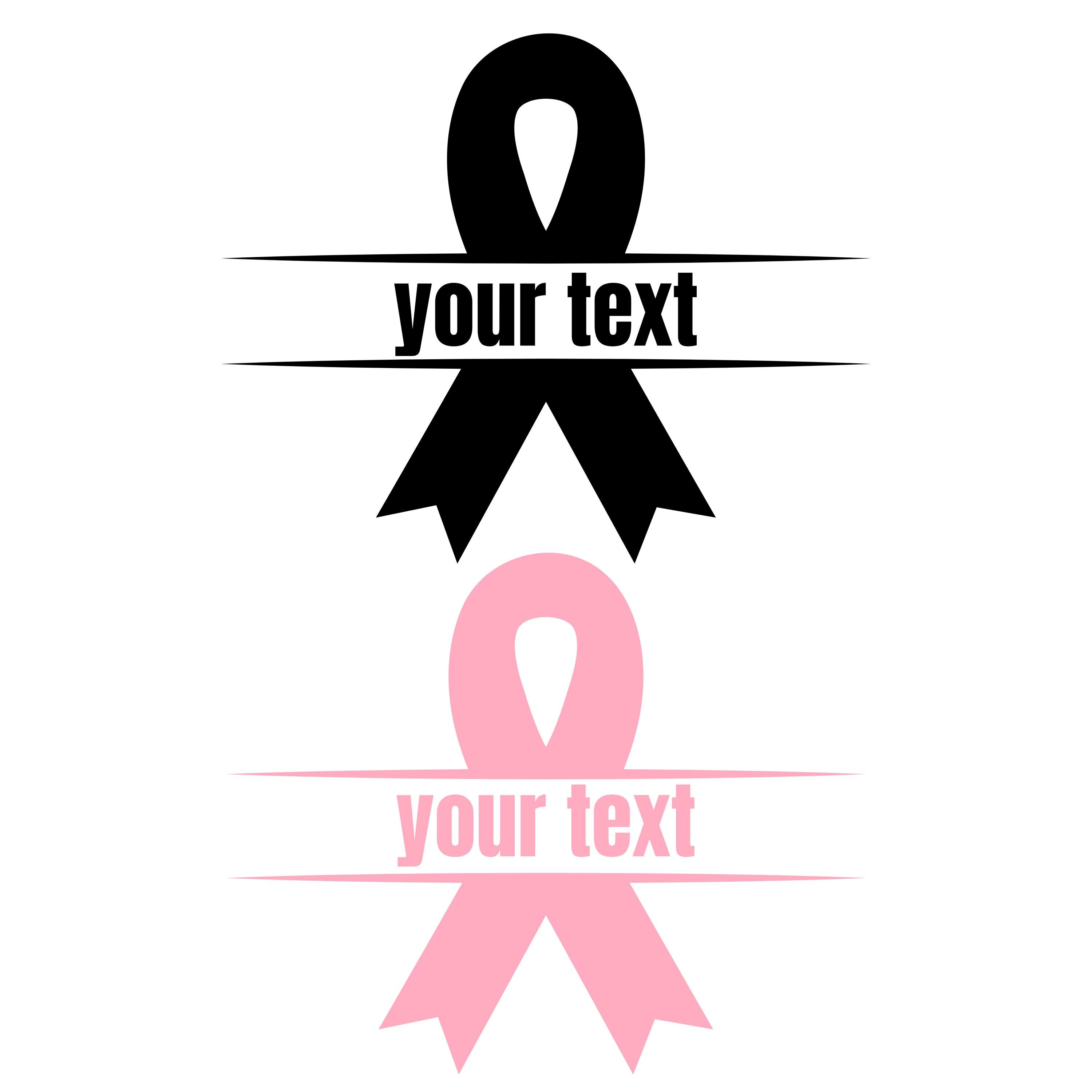 Awareness Ribbon Monogram | Awareness Ribbon Split Name Frame | Cancer ...