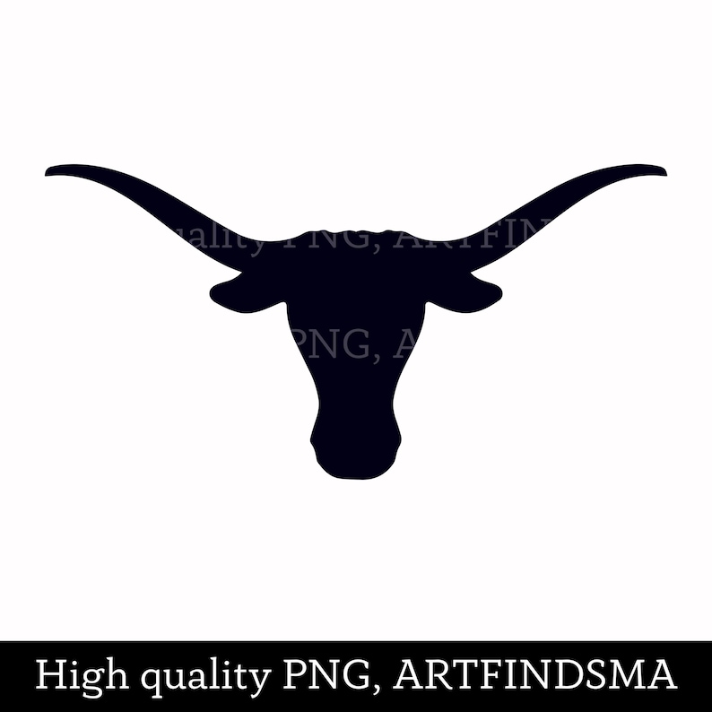 Texas Longhorn Head Instant Download SVG, PNG, EPS, Dxf, Jpg Digital ...