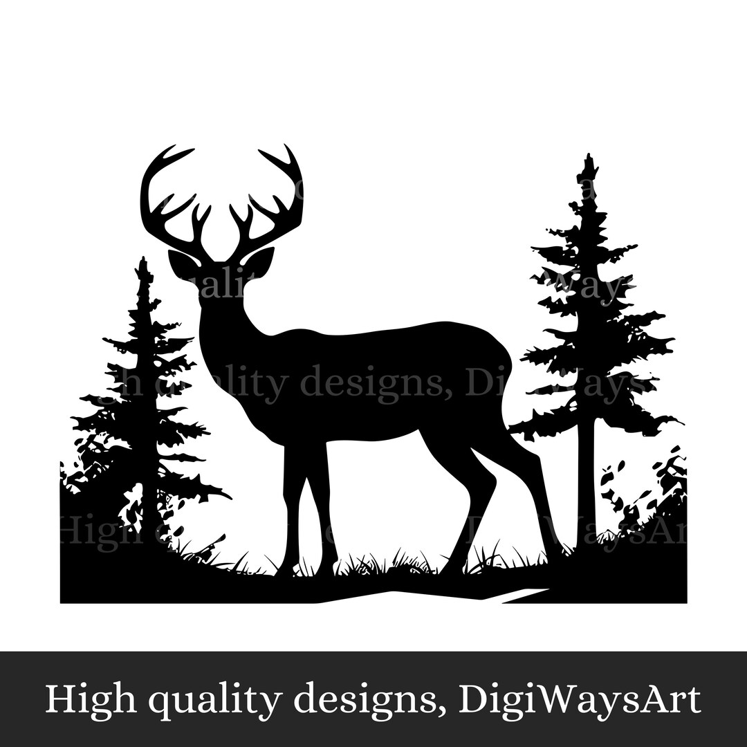Detailed Deer Head Svg, Whitetail Deer SVG, Big Buck Digital Download ...