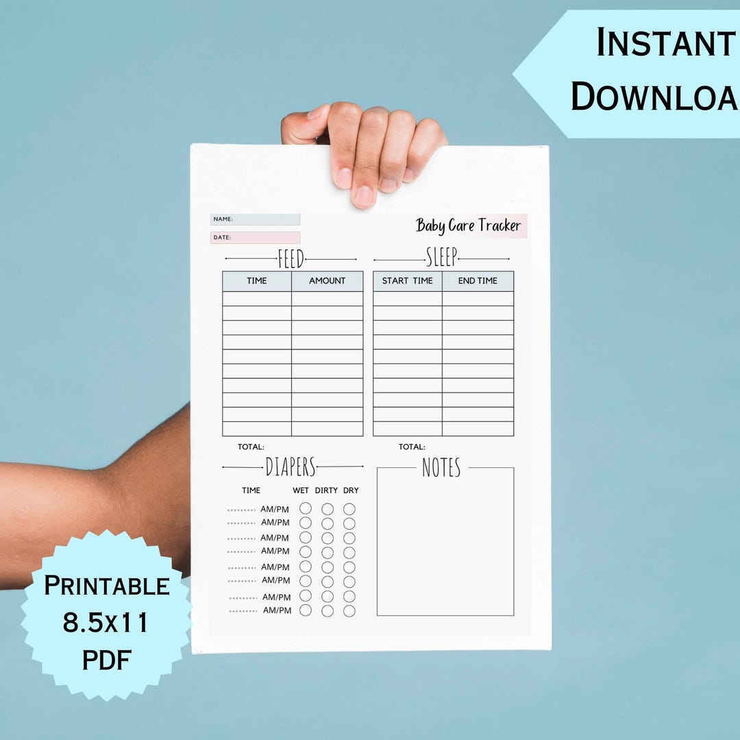 Infant Daily Log the Essential Tool for New Parents, Baby Care Tracker ...