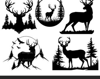 Detailed Deer Head Svg, Whitetail Deer SVG, Big Buck Digital Download ...
