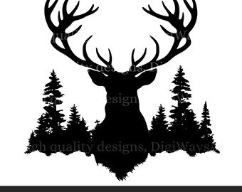 Detailed Deer Head Svg, Whitetail Deer SVG, Big Buck Digital Download ...