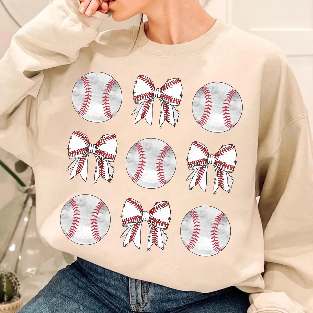 Baseball Png, Coquette Vintage Baseball Bow Png, Coquette Baseball Png ...