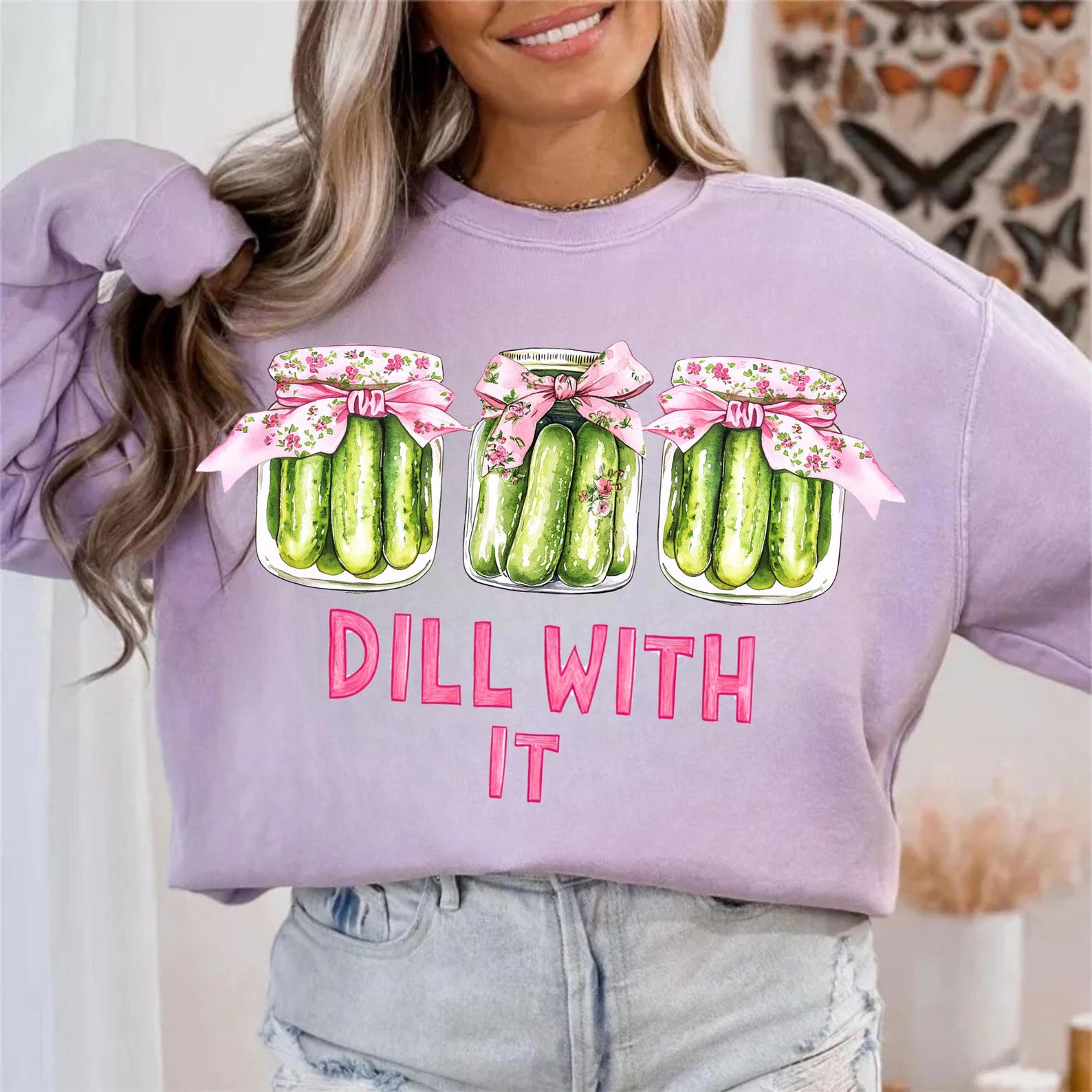 Coquette Dill With It PNG, Funny Png, Pink Coquette Bows, Trendy PNG ...