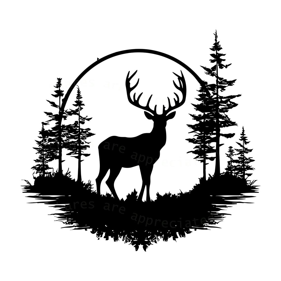 Detailed Deer Head Svg, Whitetail Deer SVG, Big Buck Digital Download ...