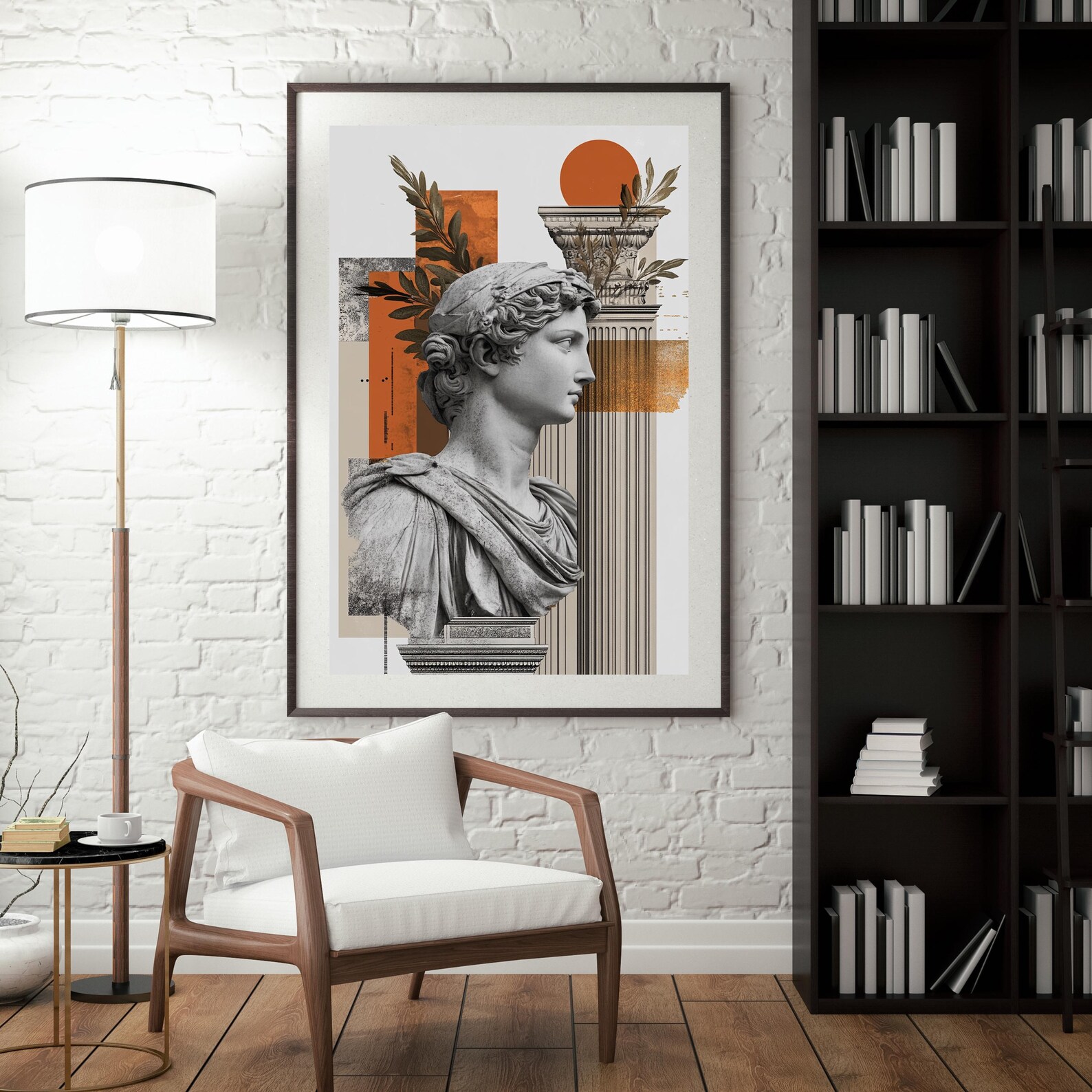 Greek Statue Digital Wall Art, Abstract Classical Sculpture Print ...
