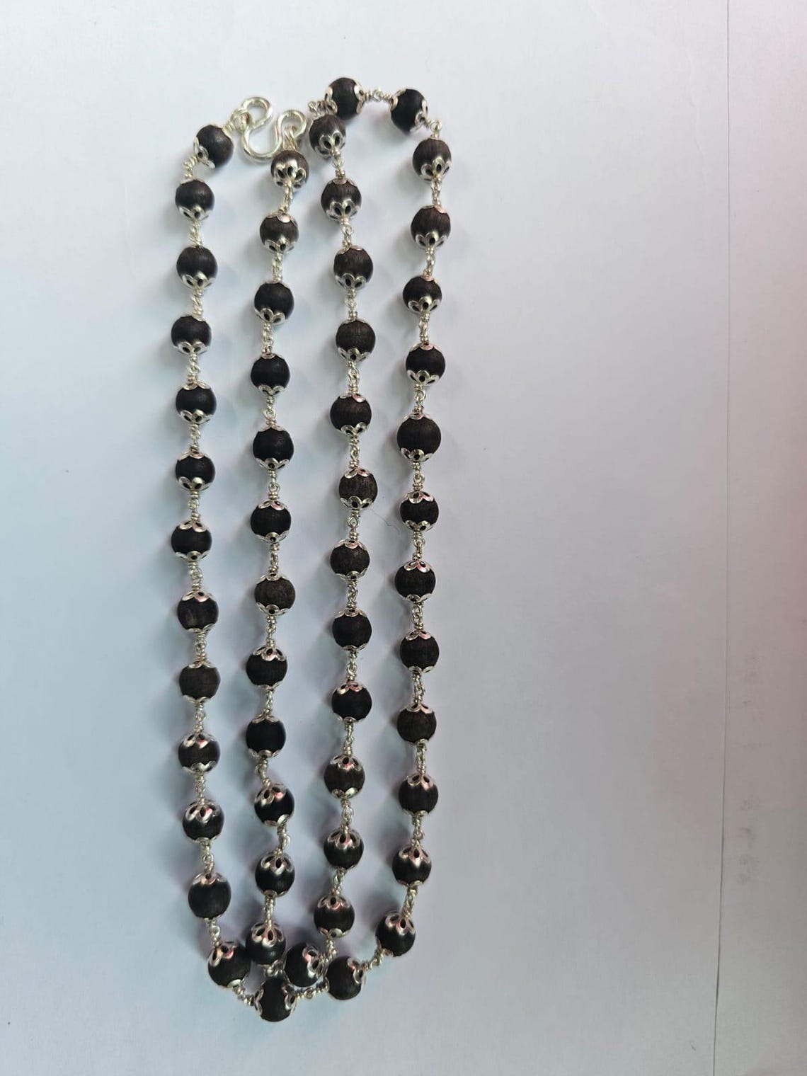 Karungali Maalai/ Ebony Wood Silver Chain - Etsy