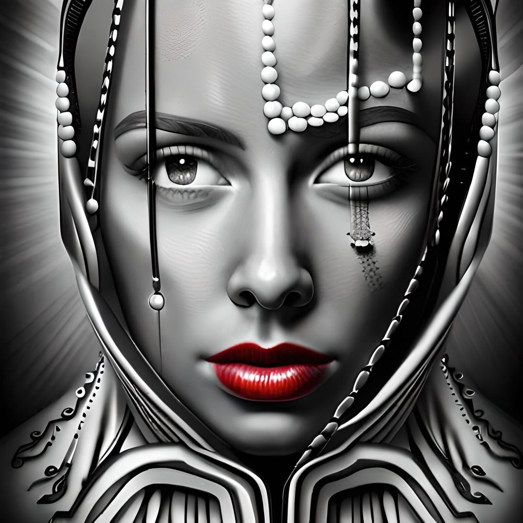 Cyber Goddess No. 30 | Futuristic AI Cyborg Woman Art Print | Sci-fi ...