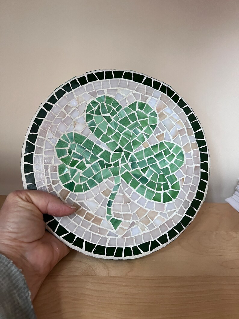 Shamrock Stained Glass Mosaic Trivet St. Patricks Day Gift or Decor - Etsy