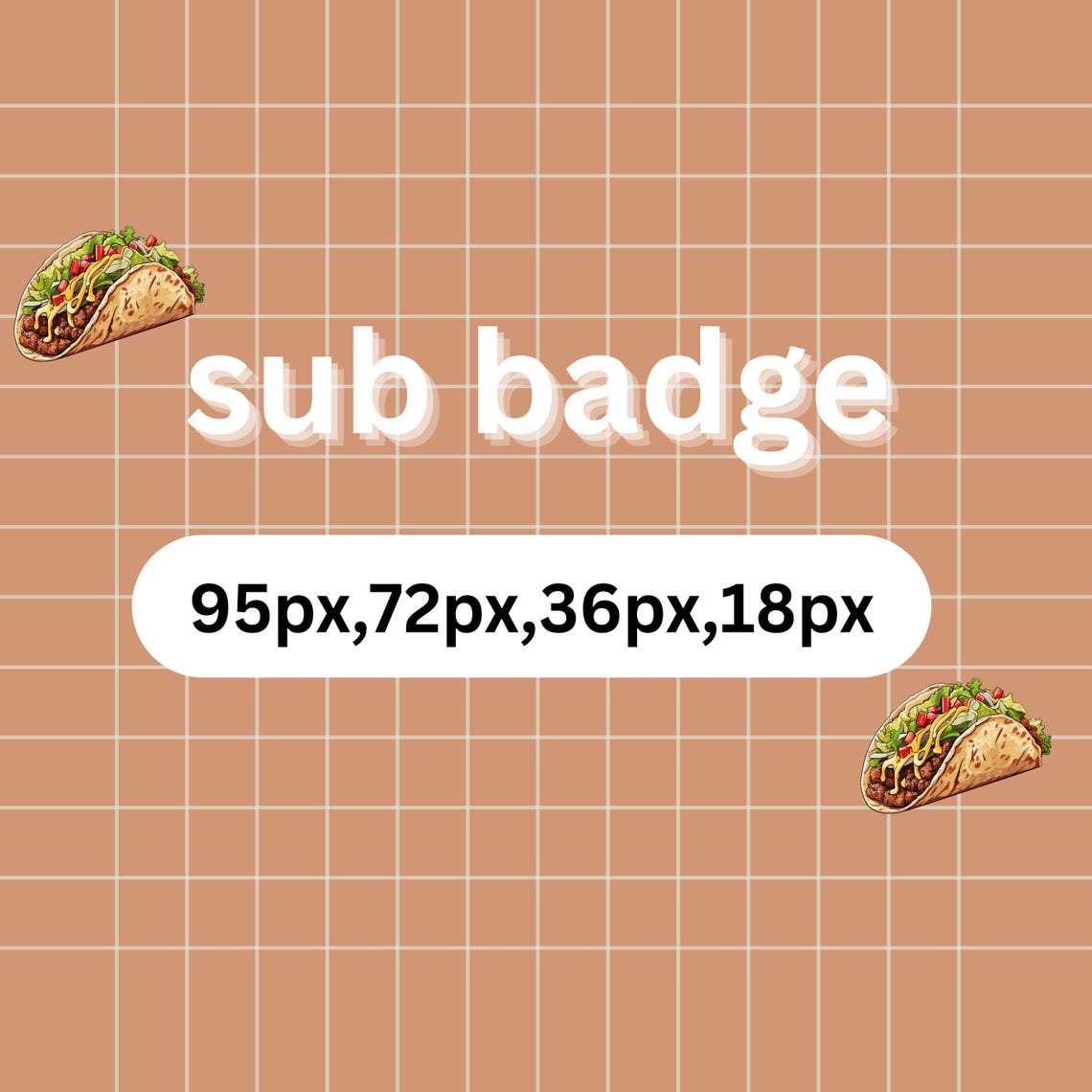 Taco Twitch Badges: Sub & Bit Badges for Streamers (instant Download ...