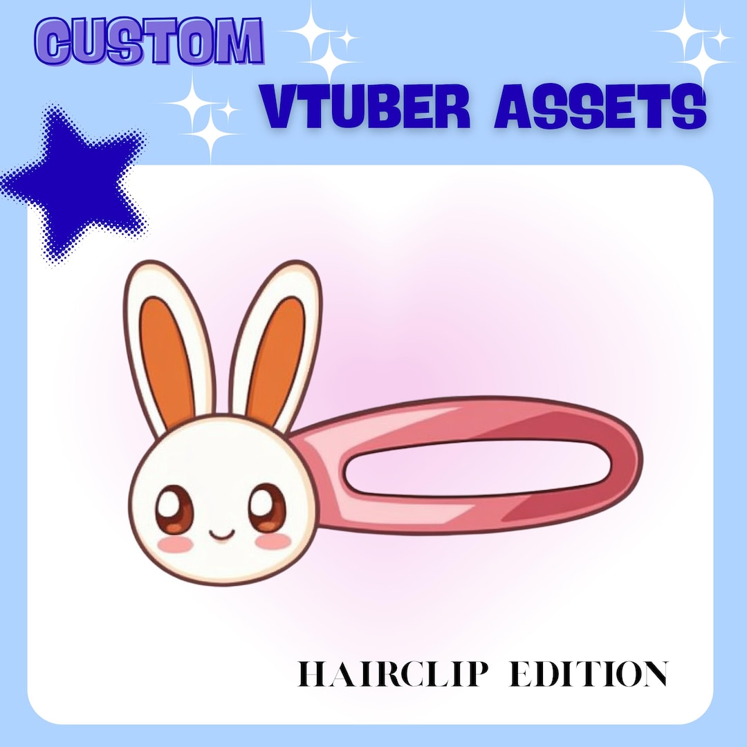 Custom Vtuber Assets, Animated Vtuber Asset, Hairclips Edition - Etsy