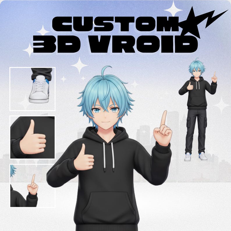 Vtuber Vroid 3D Model – Custom Anime Avatar for Streaming | Ready for ...