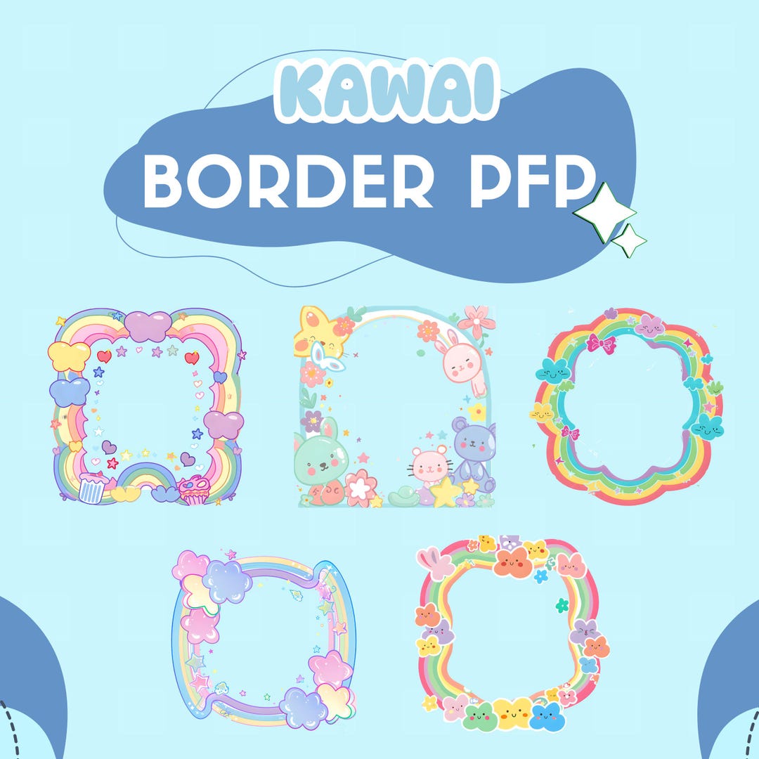 Webcam Frame KAWAI / Cute / Vtuber / Kawaii / Fun / Colorful / Border ...