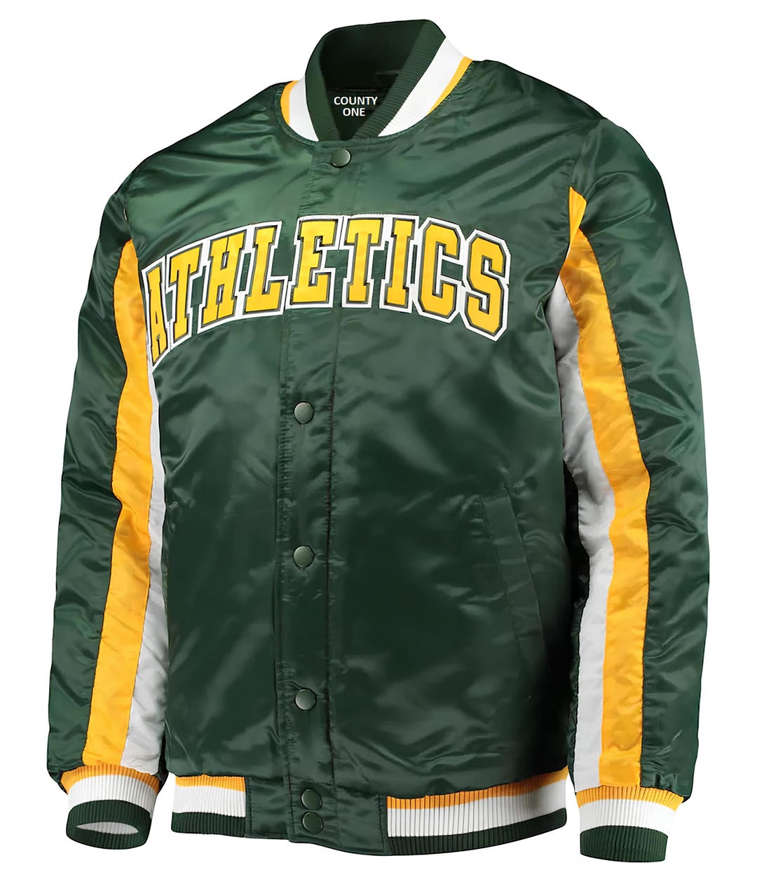 MLB Oakland Athletics Varsity Jacket Green Satin Jacket Team Varsity ...