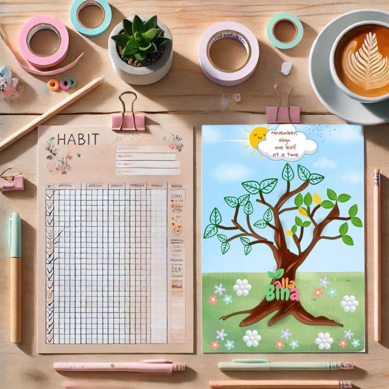 January Habit Tracker 2026 Printable PDF | Tree-themed Monthly Habit ...