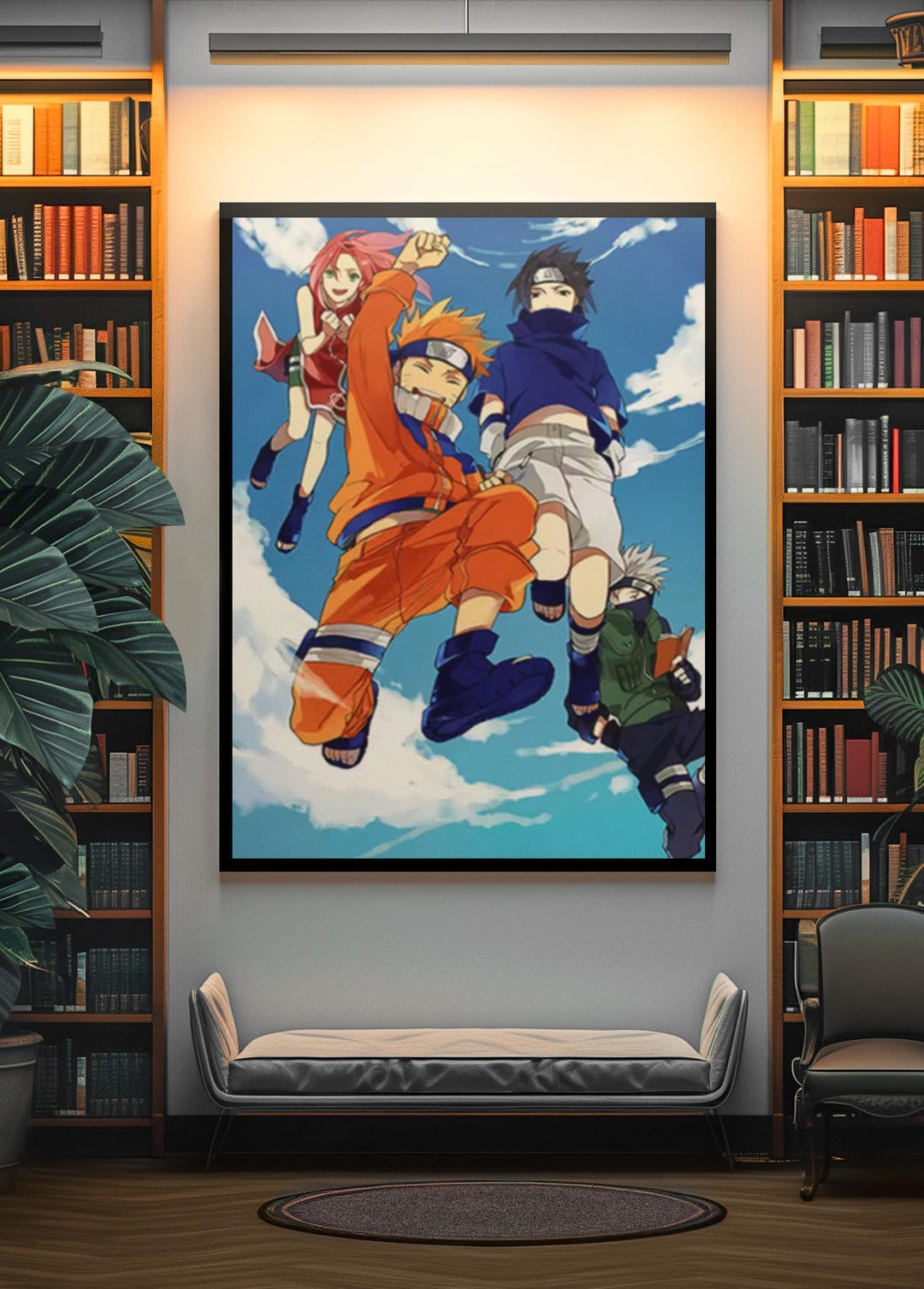 Naruto, Sasuke, Kakashi & Sakura Poster – Team 7 Classic Anime Wall Art ...
