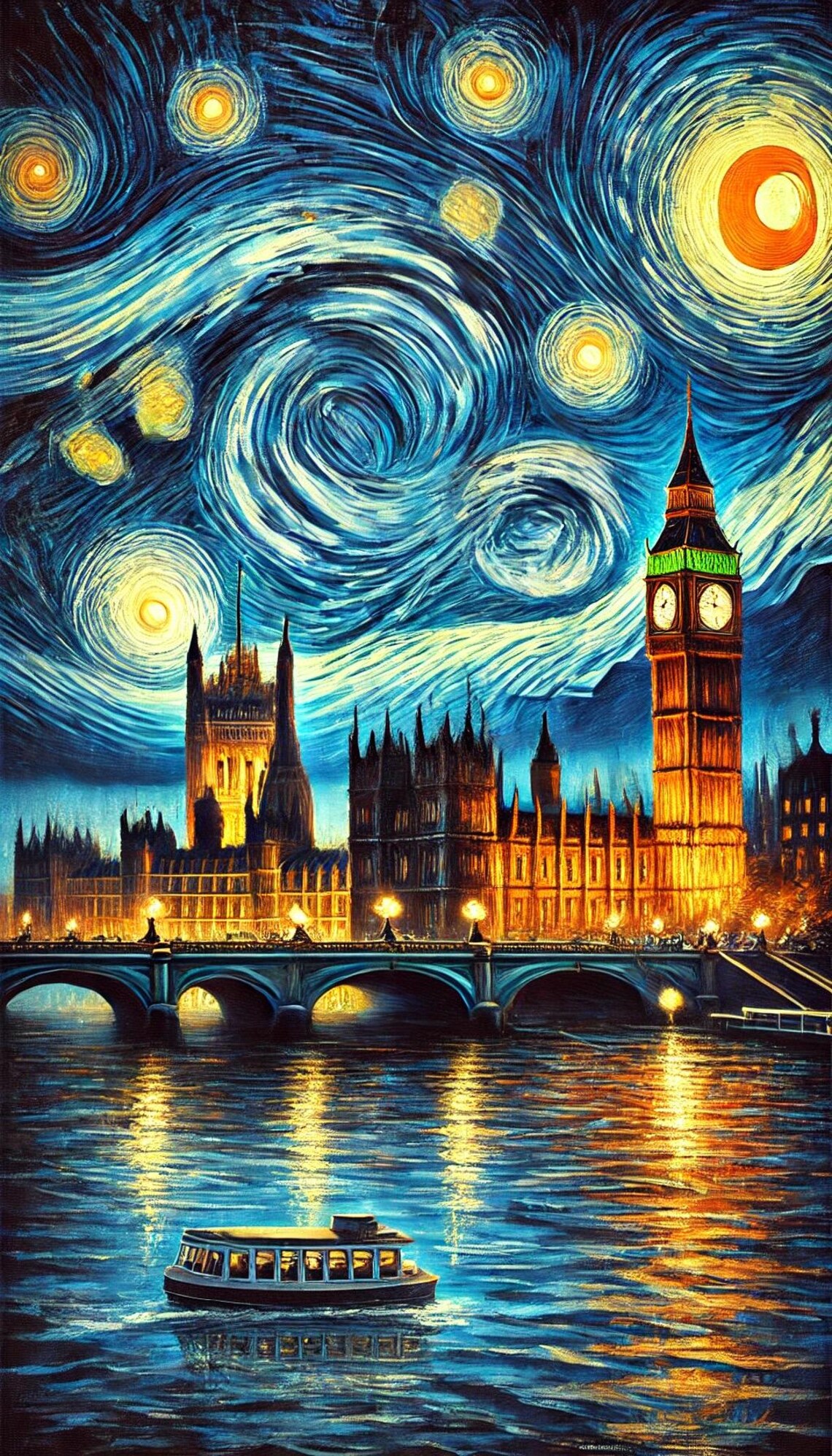 Van Gogh Artistic iPhone Wallpapers - 4 Wallpapers to Download - Etsy