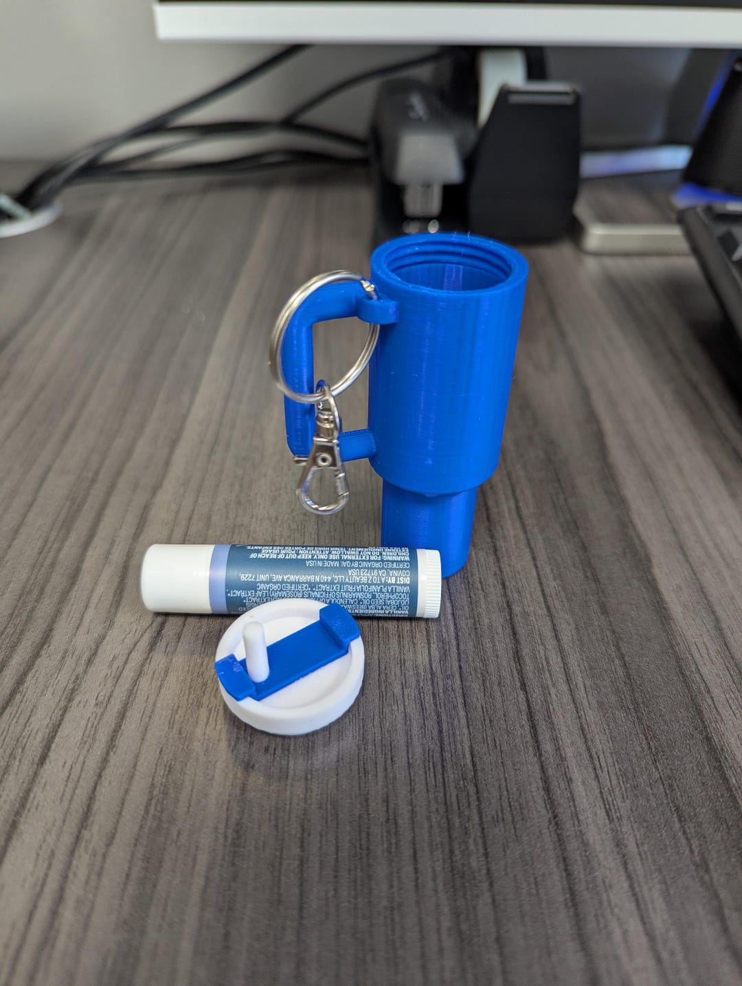 3d-printed Stanley Tumbler Chapstick Holder Keychain – Portable Lip ...
