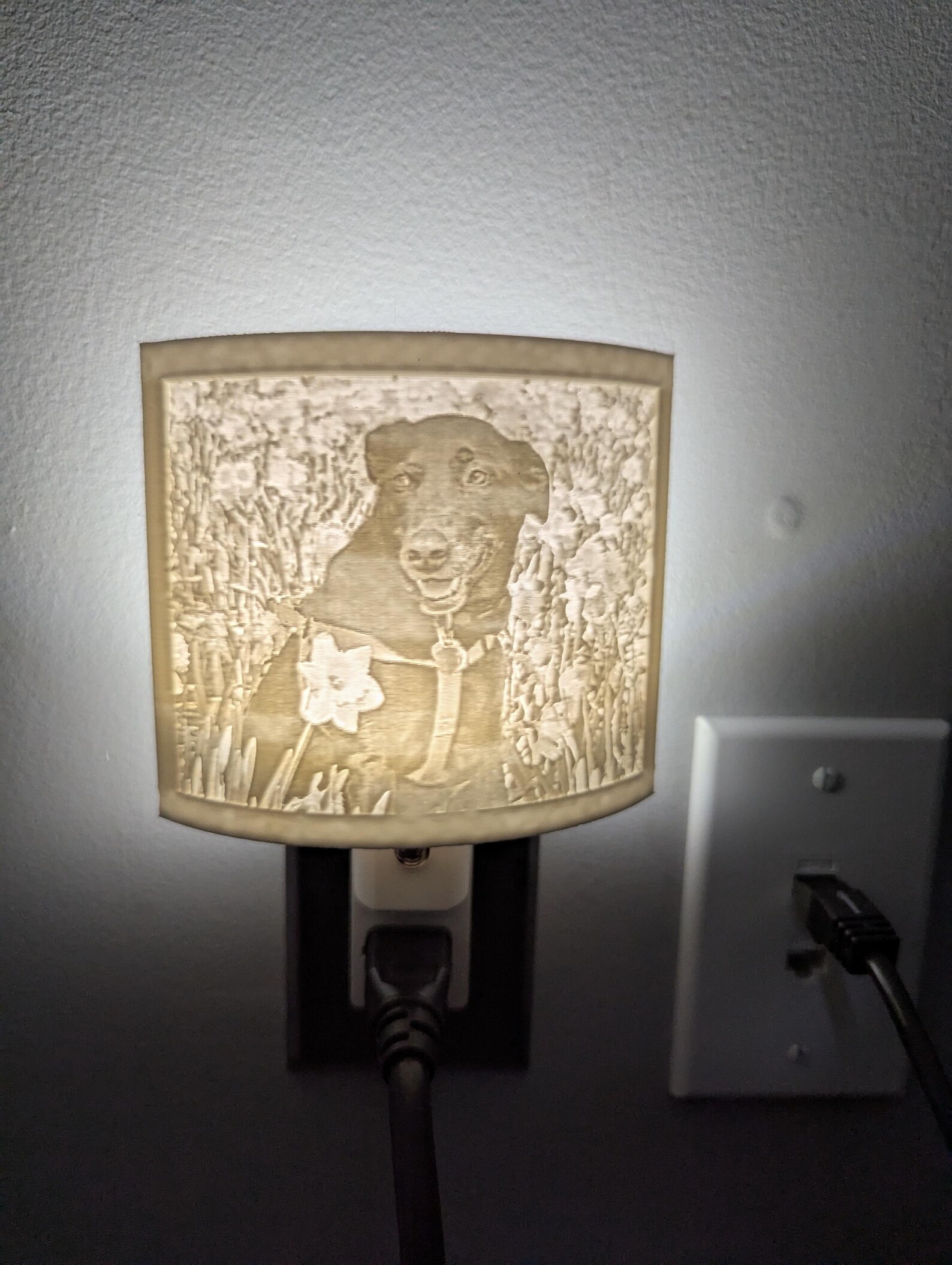 Custom 3D Printed Lithophane Night Light – Personalized Photo Lamp, LED ...