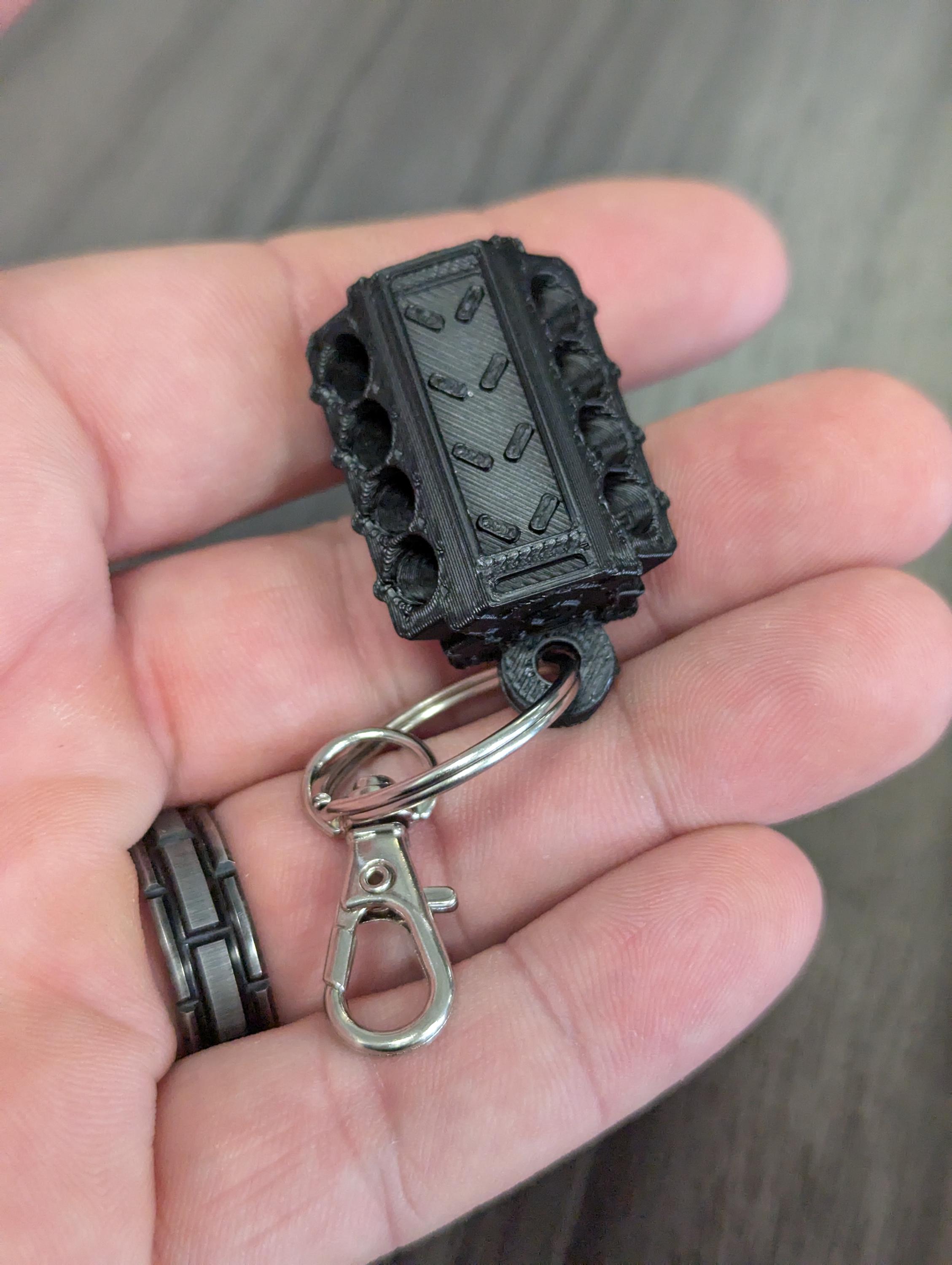Mini Engine Block Keychain | 3D Printed Car Engine Gift for Gearheads ...