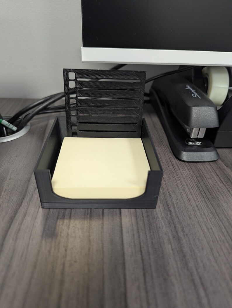 3D Printed Post-it Note Holder With To-do List Stencil – Desk Organizer ...